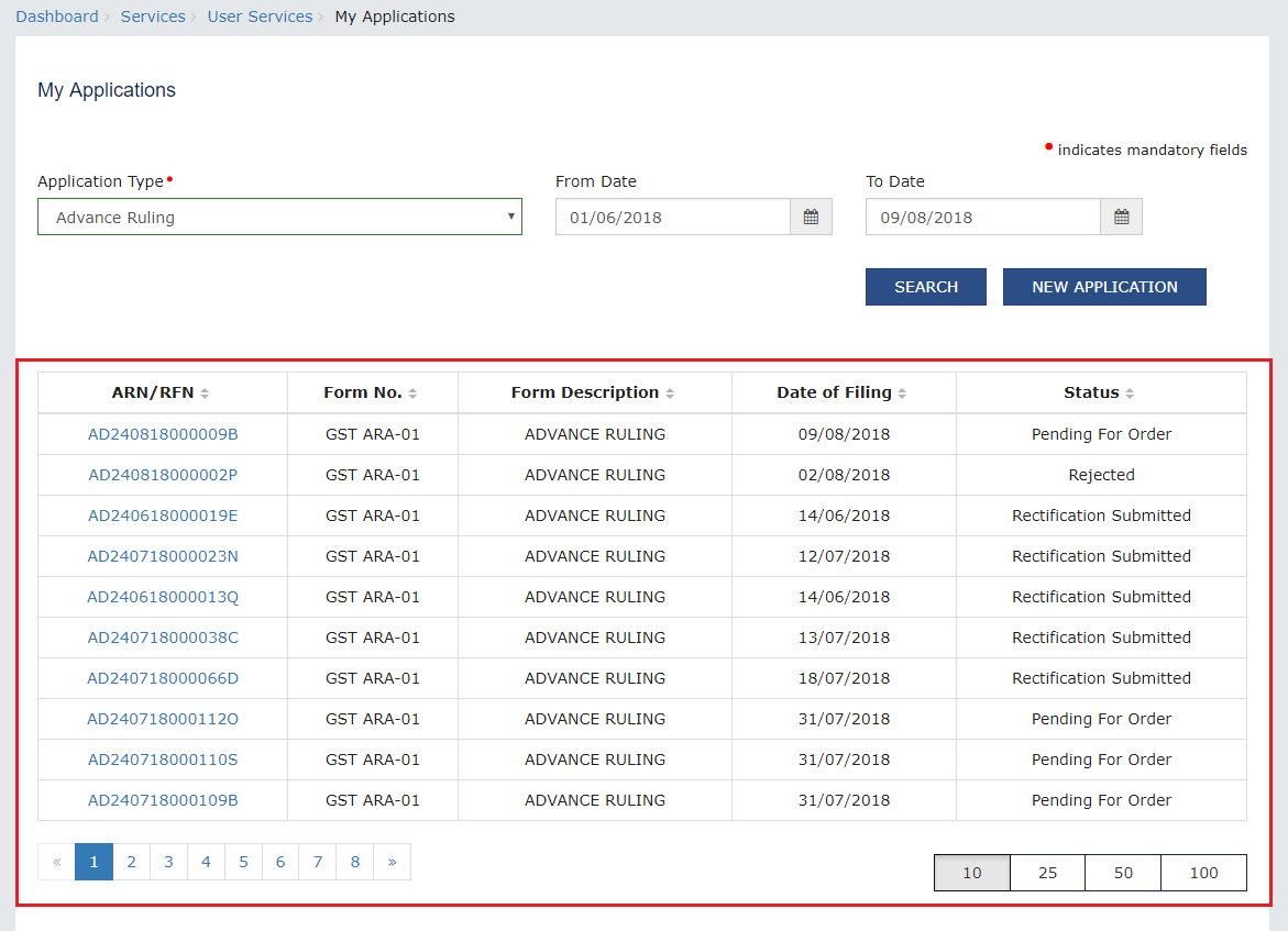 Guide to seek Advance Rulings on GST portal
