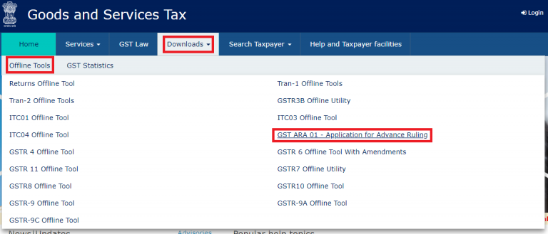 Guide to seek Advance Rulings on GST portal