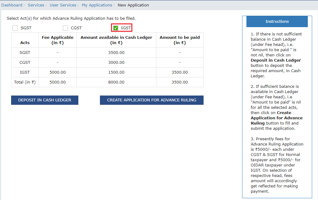 Guide to seek Advance Rulings on GST portal