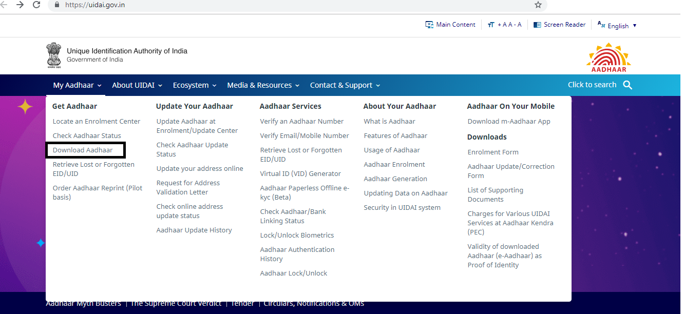 How to Download Aadhaar Card By Aadhaar Number, EID, Name And Date Of Birth, VID?