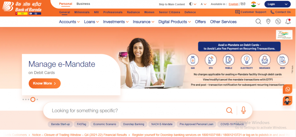 Bank of Baroda (BOB) Internet Banking – How to Register and Log In?
